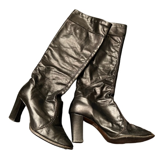 Joyce California | Shoes | Vintage Joyce California Black Leather Boots ...